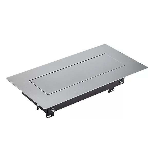 Bachmann Top Frame Auftisch Sym 4fach RAL9006 Gehäuse sw 925.800